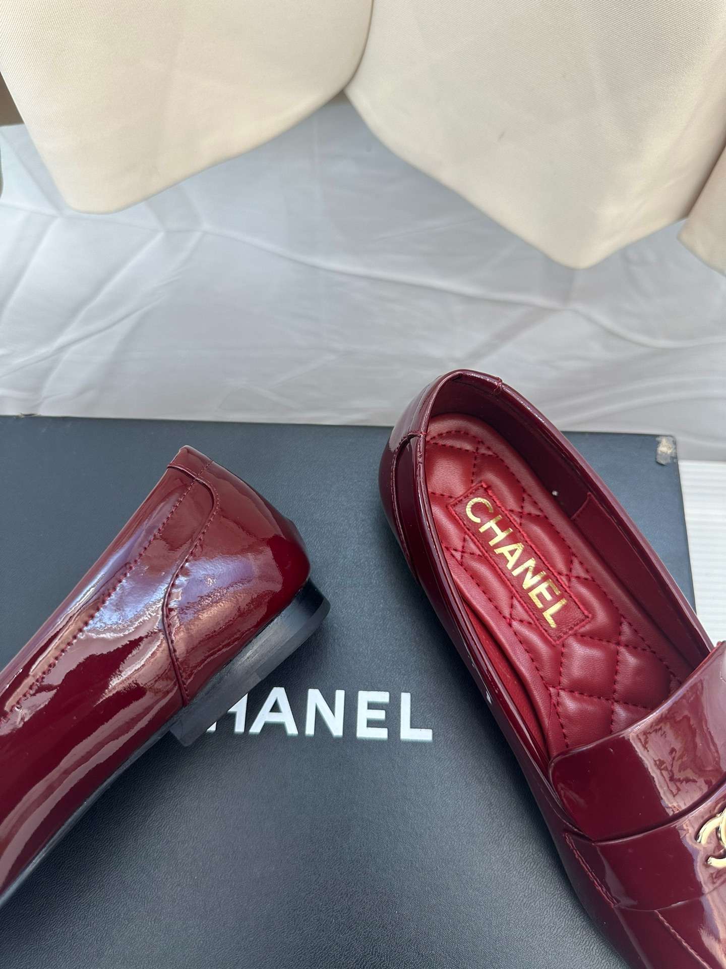 Chanel Goddess Loafers Burgundy For Women - Vipfasbags