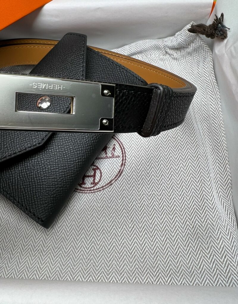 Hermes Kelly Pocket 18 Belt Noir For Women H081120CK89 - Vipfasbags