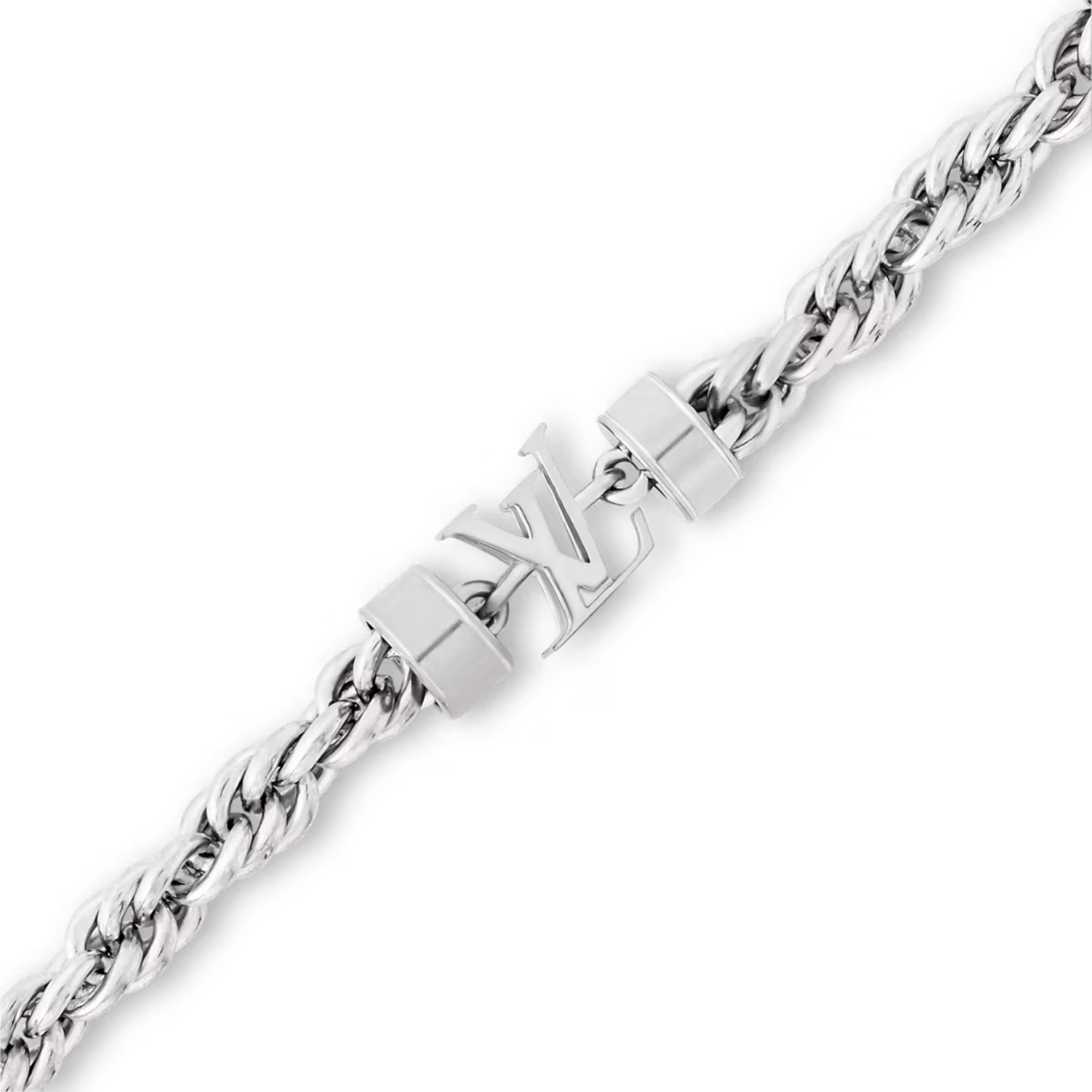 Louis Vuitton LV Wire Bracelet Silver-Toned For Men M02744 - Vipfasbags