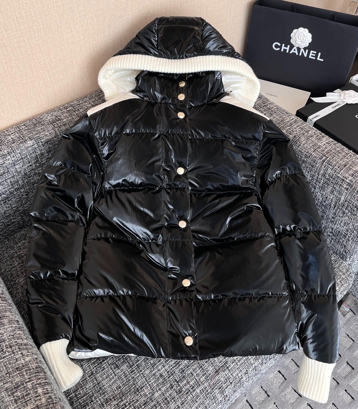 Chanel Puffer Coat Black For Women - Vipfasbags