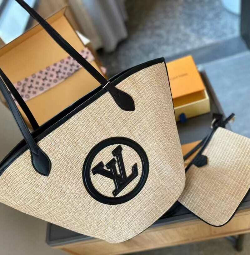 Louis Vuitton Saint Jacques Raffia Beige For Women, Women's Handbags ...