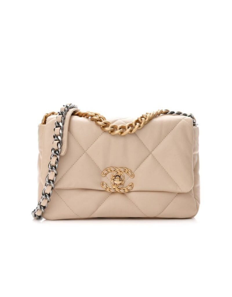 Chanel 19 Flap Bag Beige For Women 10.1in/26cm - Vipfasbags