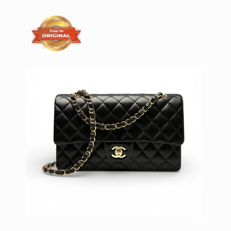 Chanel Classic Flap Bag Gold Toned Hardware Black For Women, Women's ...